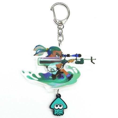 Splatoon Acrylic Key Chain with Squid Rubber: Boy (3K Scope)