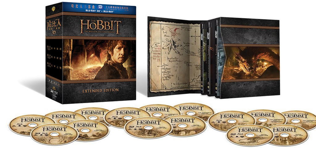 The Hobbit: The Motion Picture Trilogy [15-Disc Blu-ray Boxset ...