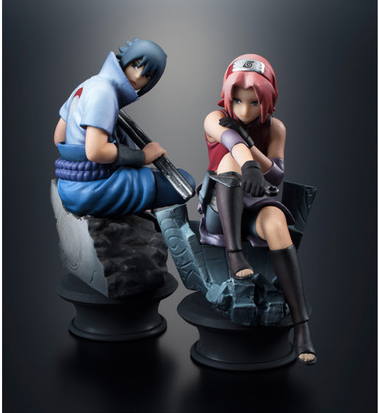 Naruto Shippuden Chess Pieces Collection R Figures: Sasuke & Sakura Set