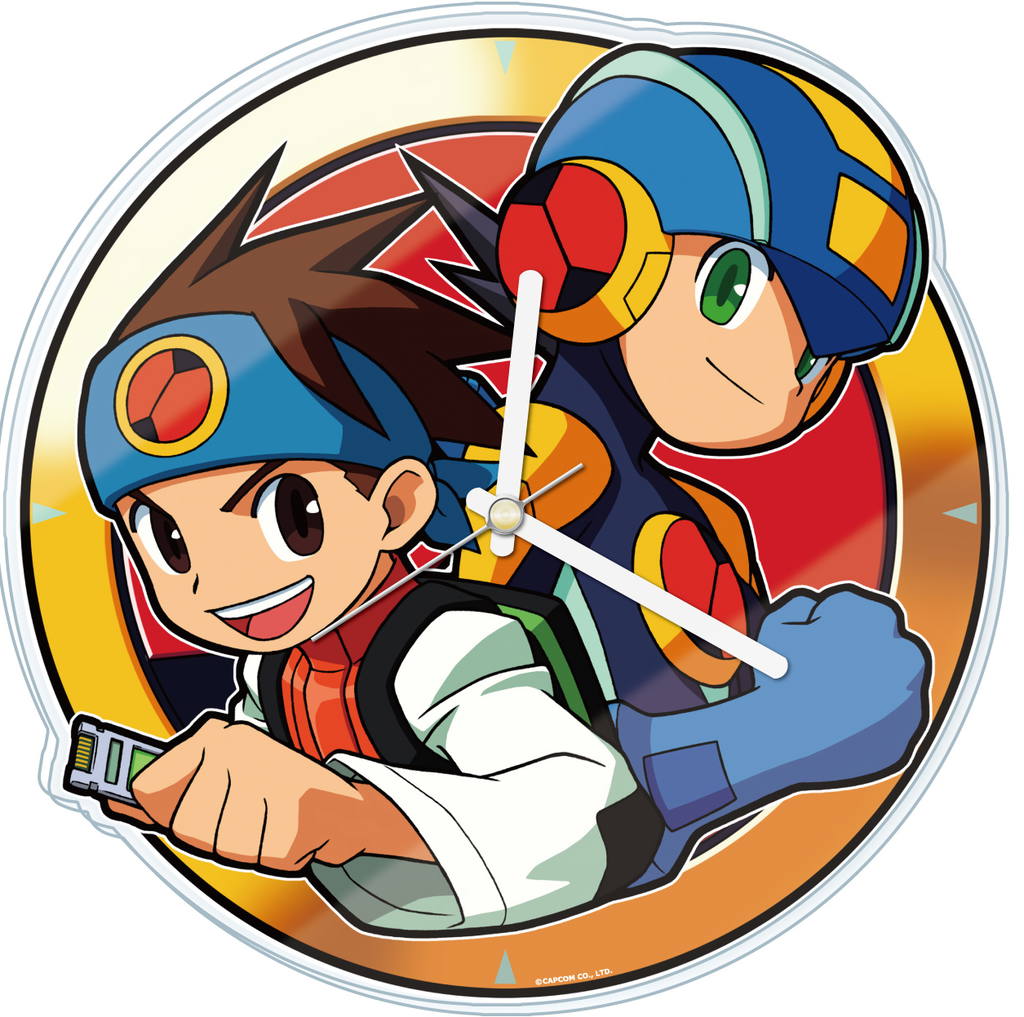 Rockman EXE Acrylic Clock: Rockman & Netto Hikari