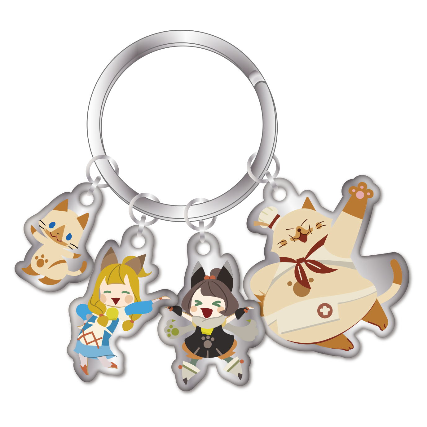 Monster Hunter XX Key Ring with Quadruple Charm