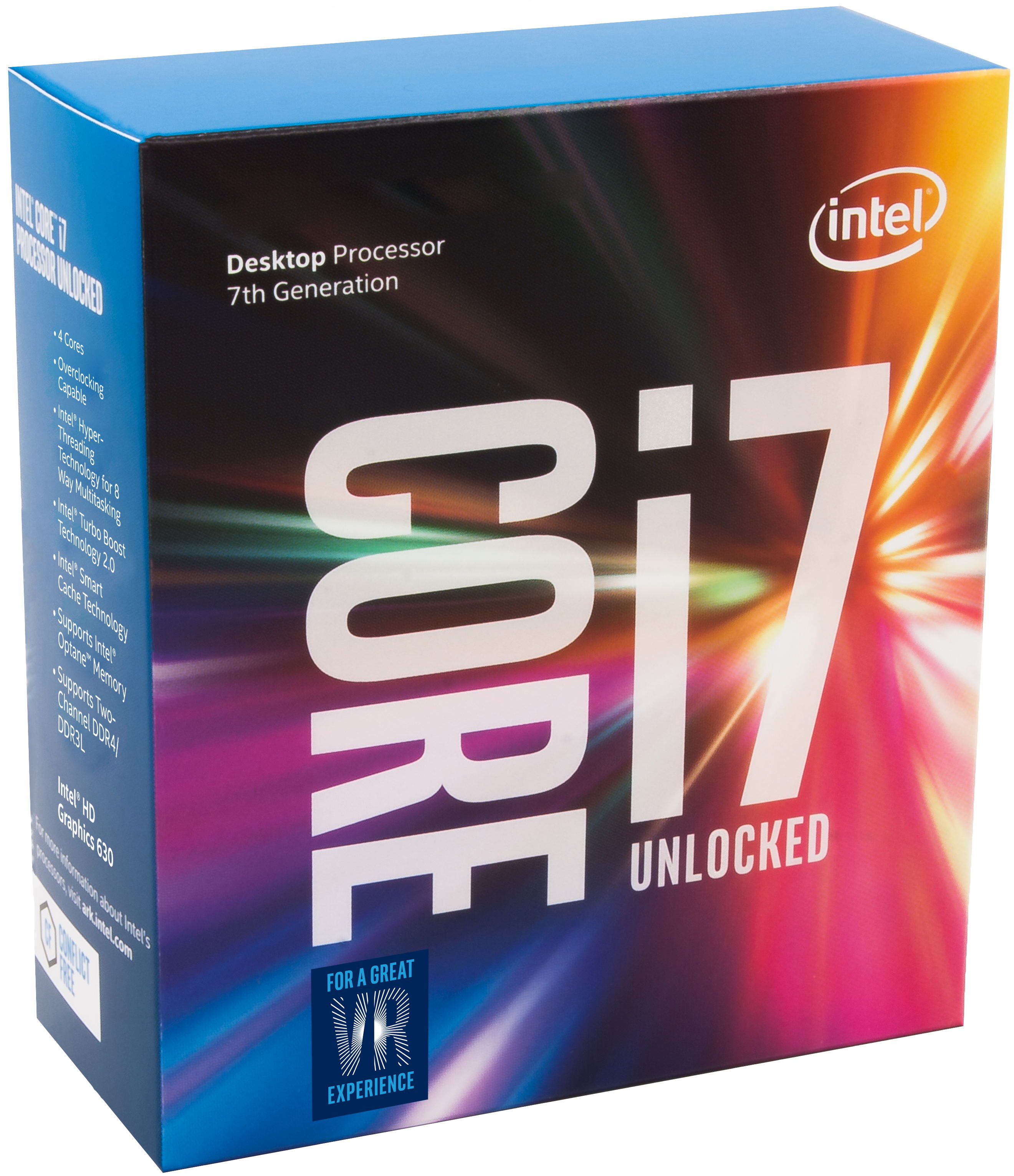 Intel Core i7-7700K, 4x 4.20GHz, boxed without cooler 適用於 Laptop, Desktop