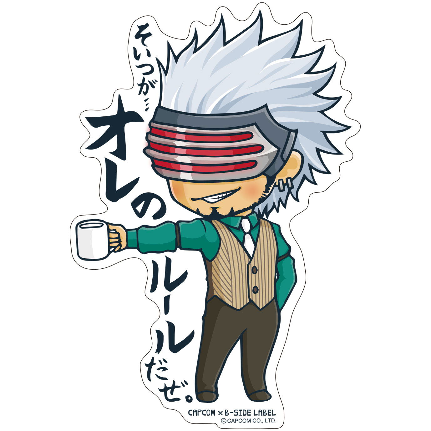 CAPCOM x B-SIDE Label Ace Attorney Sticker: Godot