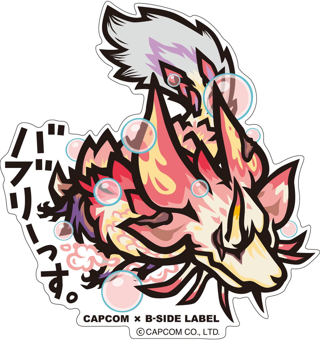 CAPCOM x B-SIDE Label Monster Hunter XX Sticker: Bubblyssu