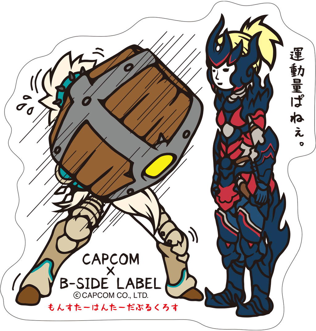 CAPCOM x B-SIDE Label Monster Hunter XX Sticker: Renkin Style