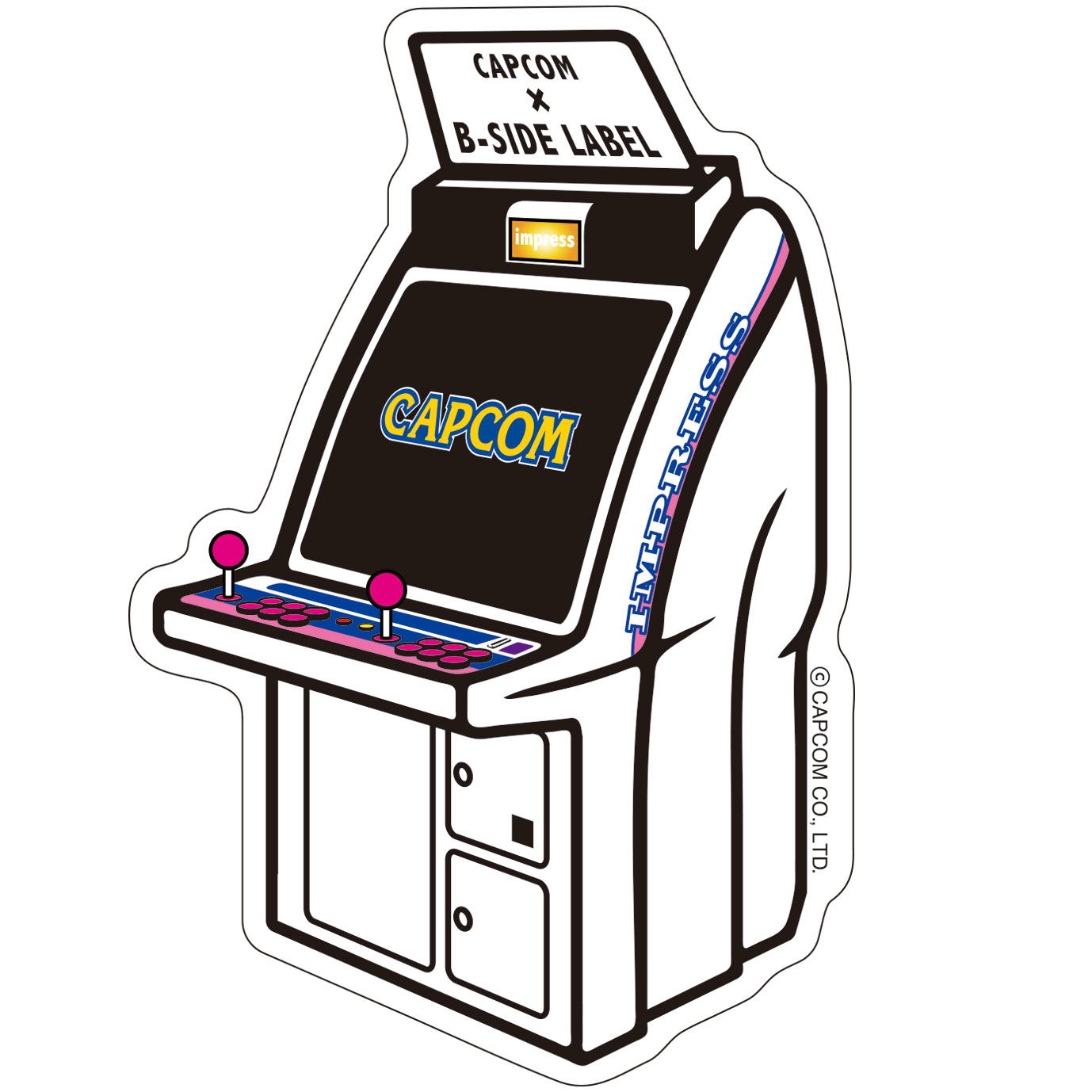 CAPCOM x B-SIDE Label Sticker: Arcade Impress
