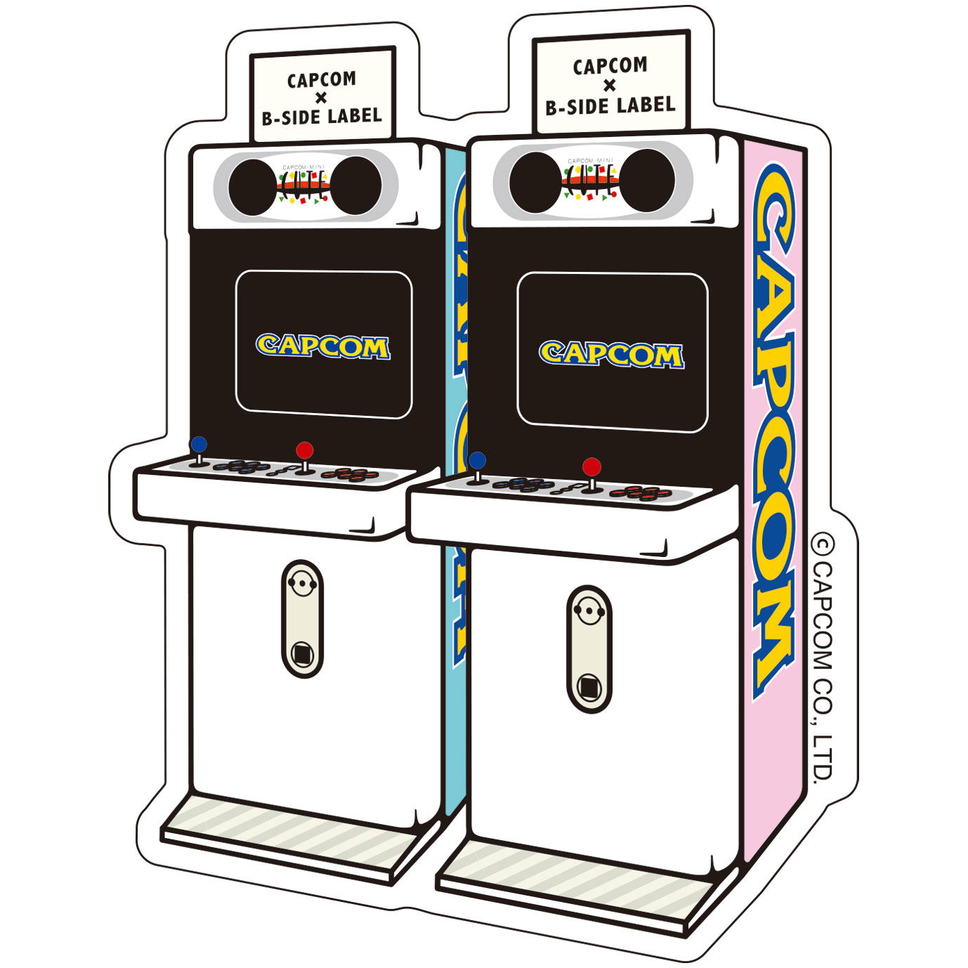 CAPCOM x B-SIDE Label Sticker: Arcade Mini Cute