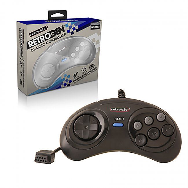 Wired RetroPad Controller for Genesis for Sega Mega Drive / Sega Genesis