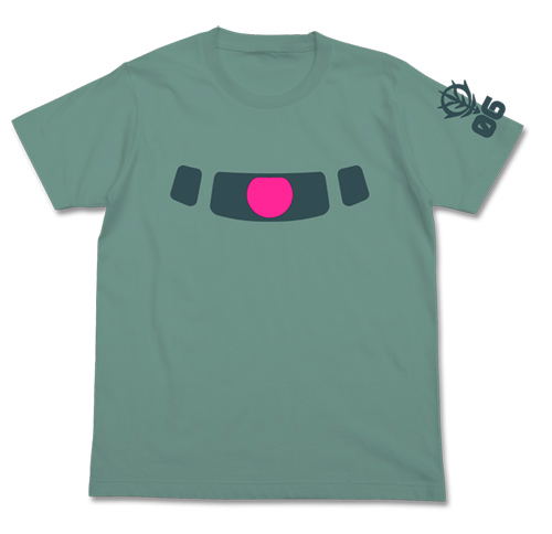 Mobile Suit Gundam - Zaku Mono Eye Phosphorescent T-shirt Sage Blue (L ...