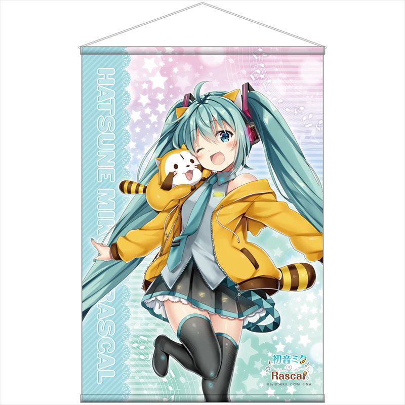 Hatsune Miku x Rascal the Raccoon 2018 B2 Wall Scroll