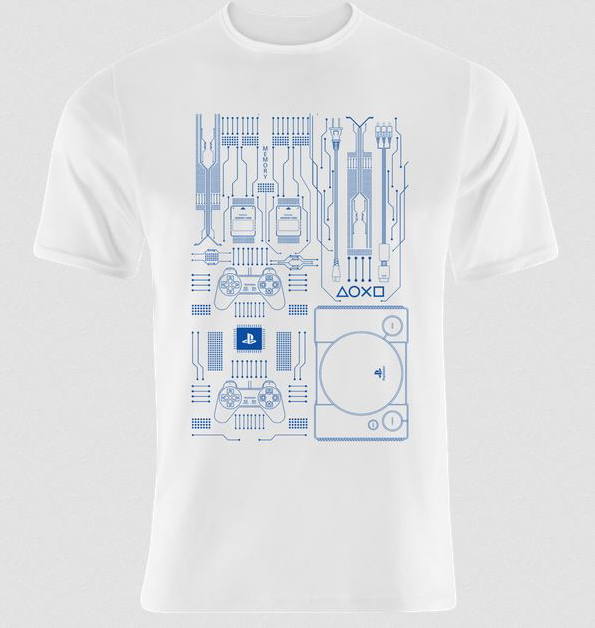 Sony Consoles T-shirt PlayStation 1 Motherboard (L Size)