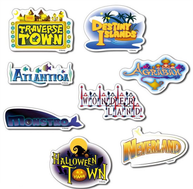 Kingdom Hearts World Sticker Set