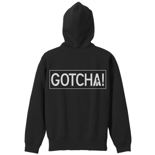 Yu-Gi-Oh! Duel Monsters GX - Gotcha! Zippered Hoodie Black x Red (S Size)