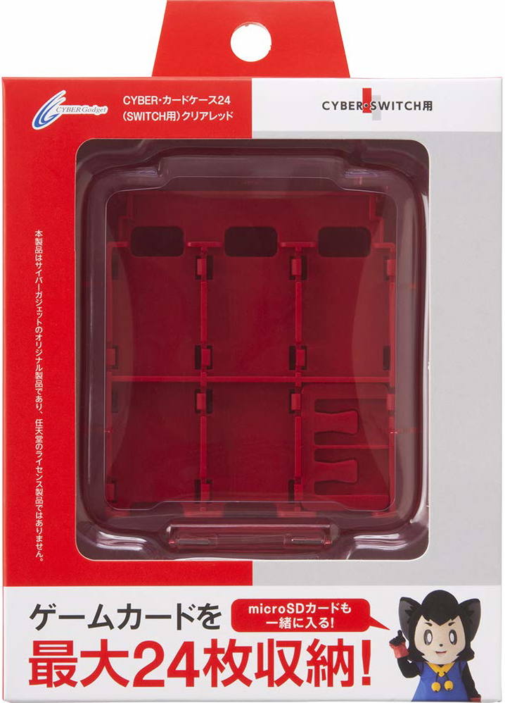 Nintendo Switch Card Case 24 (Clear Red) for Nintendo Switch