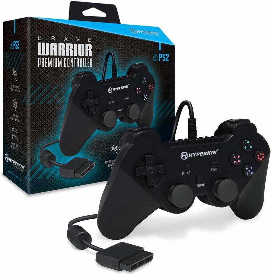Hyperkin Brave Warrior Premium Controller for PlayStation 2 (Black) for ...