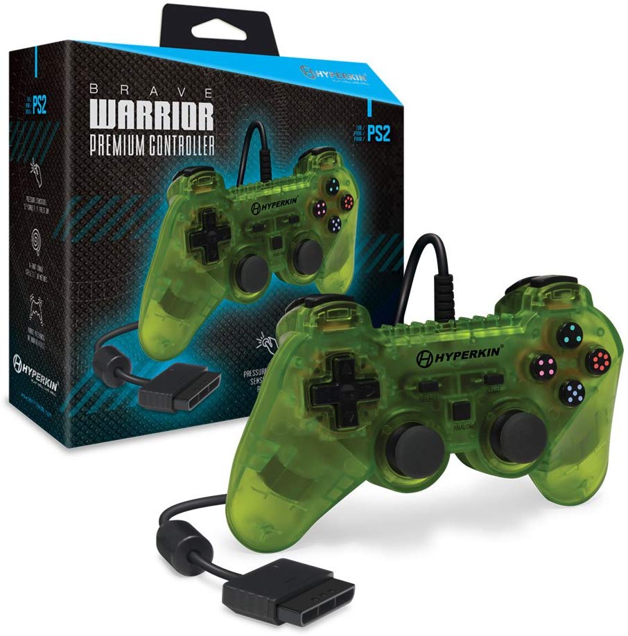 Hyperkin Brave Warrior Premium Controller for PlayStation 2 (Clear ...