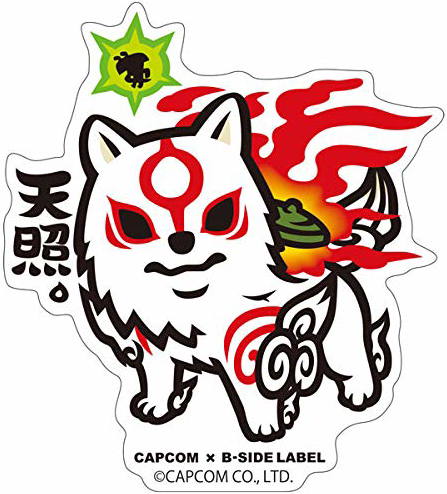 Capcom x B-Side Label Sticker Okami Amaterasu Deformed