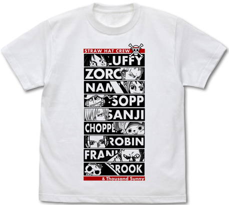 One Piece - Levely Arc Straw Hat Crew T-Shirt (White | Size M)