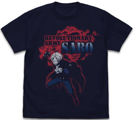 One Piece - Revolutionary Army Sabo T-shirt Navy (M Size)