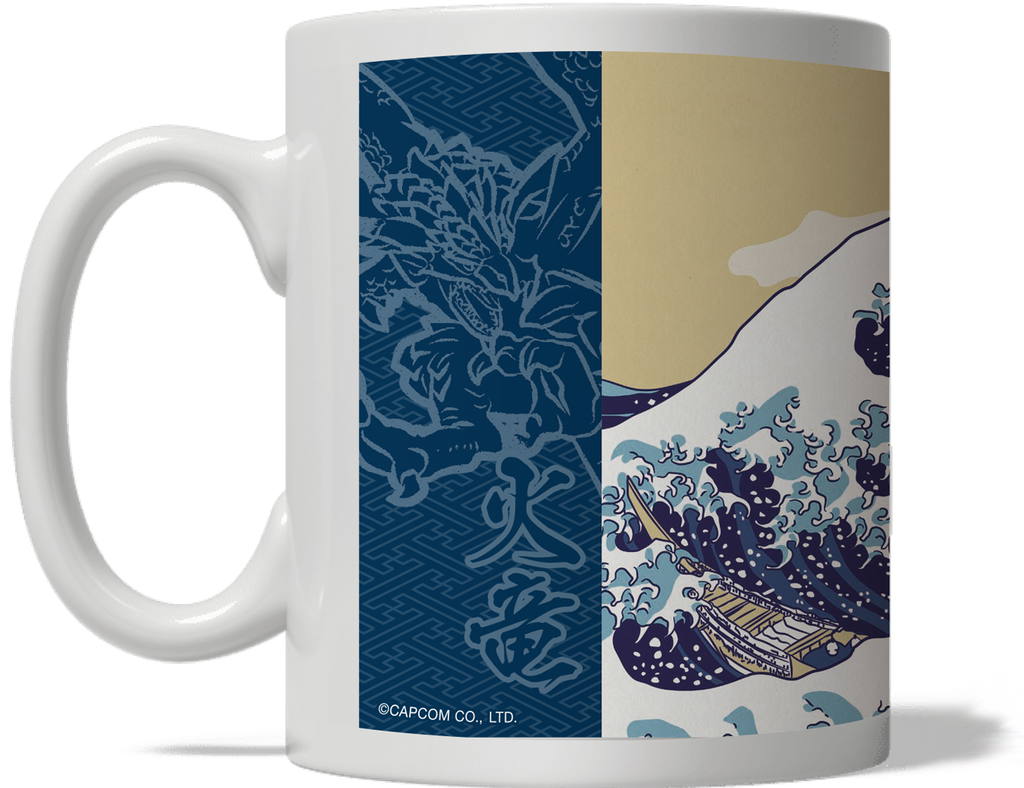 Monster Hunter Ukiyoe Mug Cup: Rathalos And Rathian x Mount Fuji
