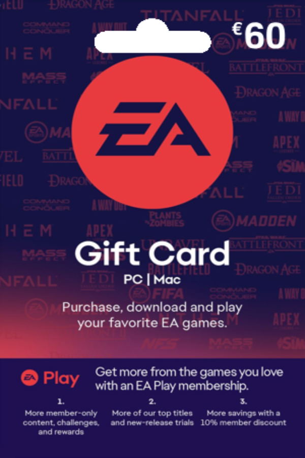 EA Gift Card 60 EUR | Germany Account Only digital