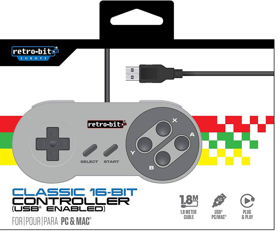 Retro-bit Classic 16-Bit Controller (USB-Enabled) for PC and Mac for PC ...