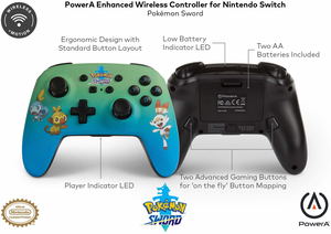 PowerA Enhanced Wireless Controller for Nintendo Switch (Pokemon Sword ...