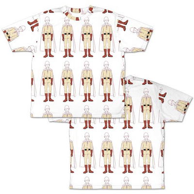 One Punch Man - Saitama Pattern Design Double-sided Full Graphic T ...