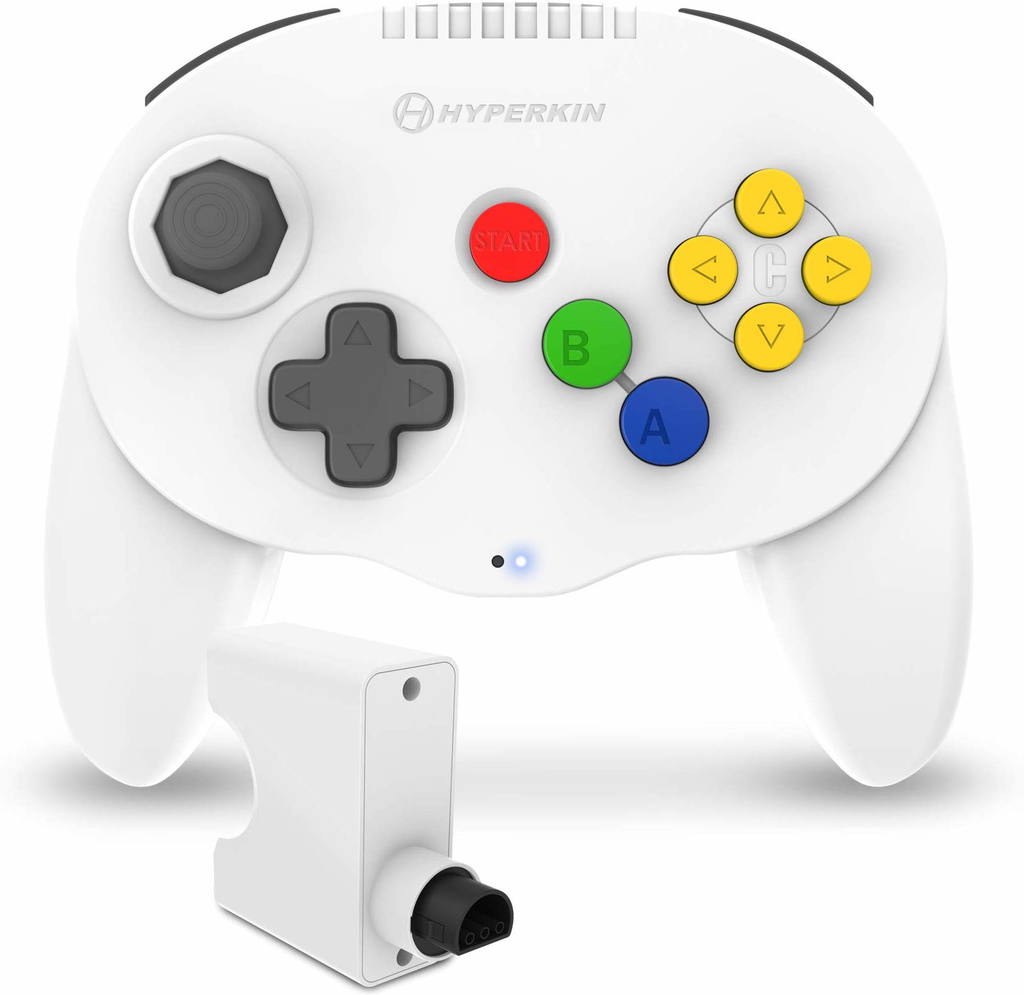Hyperkin Admiral Premium Wireless BT Controller for N64 (White) for ...