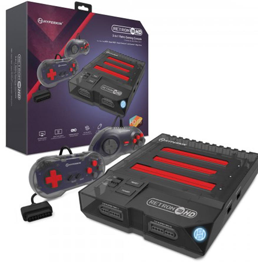 RetroN 3 HD 3-in-1 Retro Gaming Console for NES / SNES / MD (Space Black)