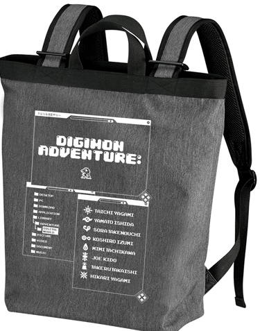 Digimon Adventure - Digimon Crest 2way Backpack Heather Charcoal