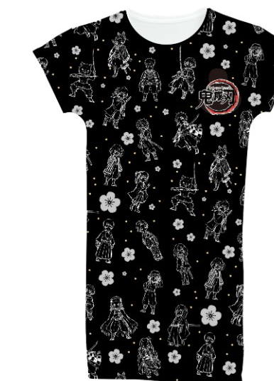 Demon Slayer: Kimetsu No Yaiba 01 Pattern Design Full Graphic Room Wear ...