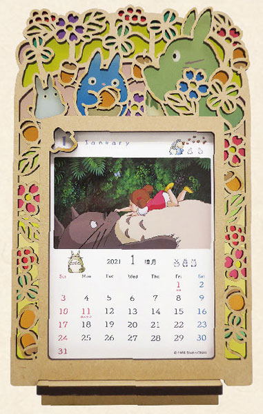 My Neighbor Totoro 2021 Stained Frame Calendar