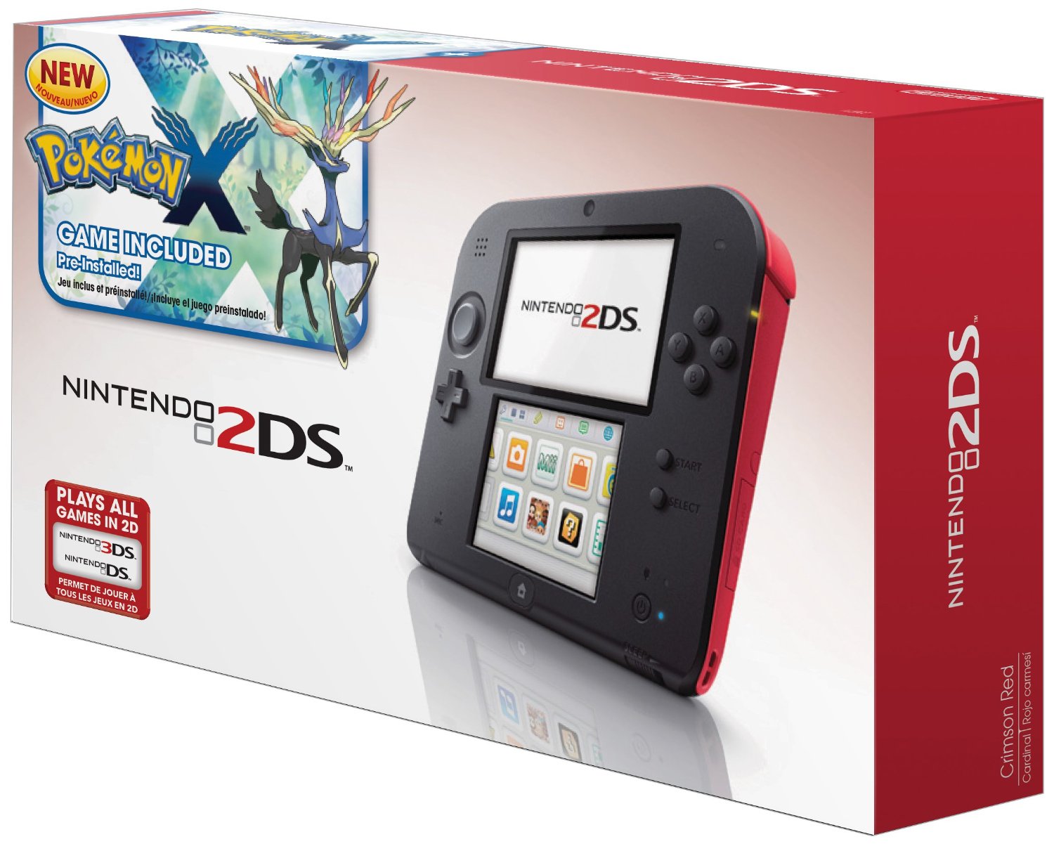 Nintendo 2DS (with Pokemon X Pre-Installed - Red/Black Edition)