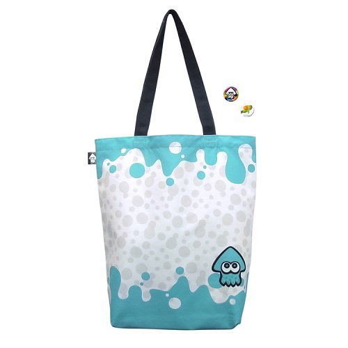 Splatoon Ikasu Tote Bag with Can Badge [Squid] (Re-run)