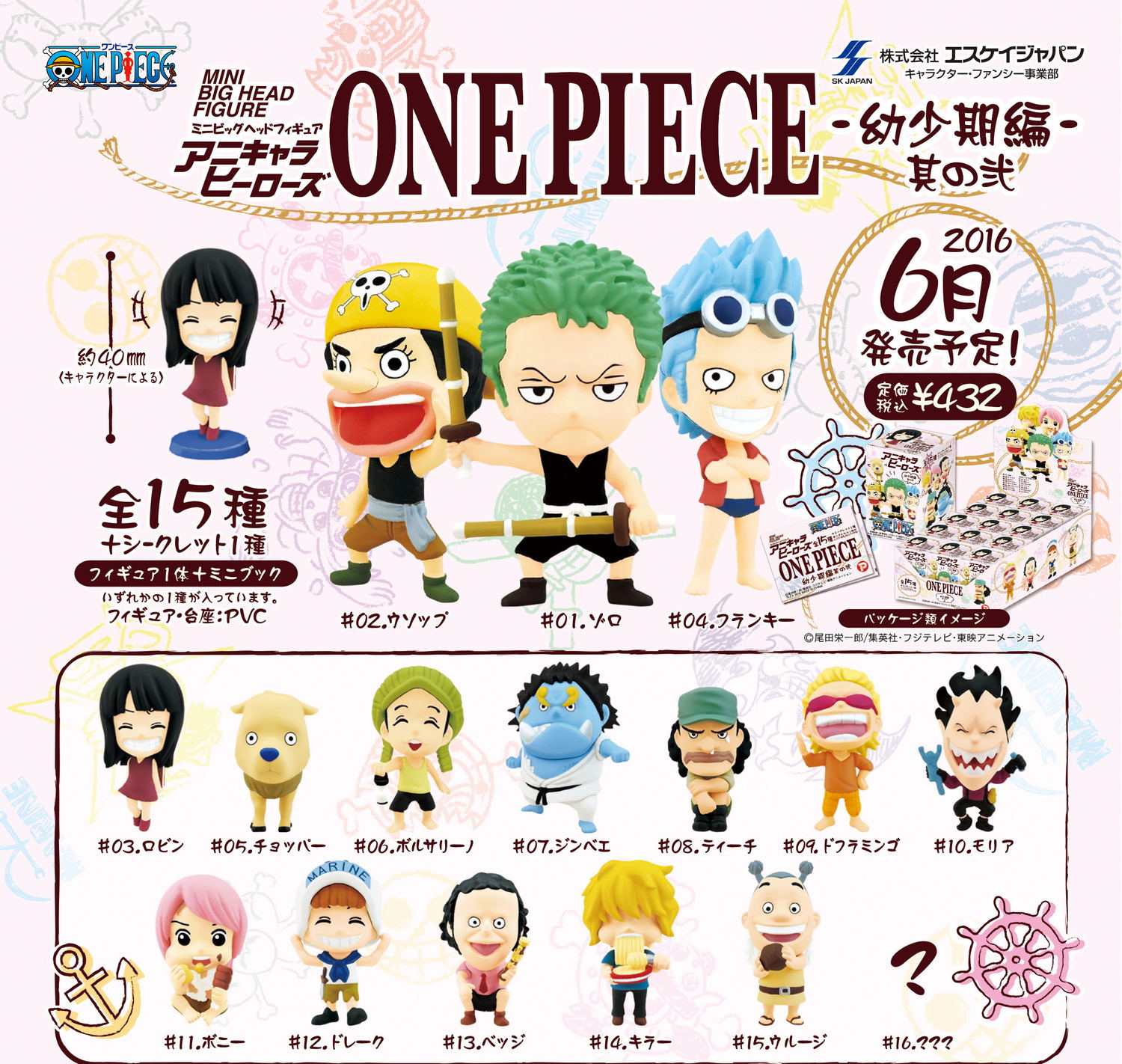Anime Chara Heroes One Piece: Early Life Ver. Vol. 2 (Set of 15 pieces)
