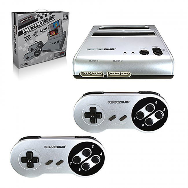 RetroDuo SNES & NES Dual 2 in 1 System (Sliver/Black)