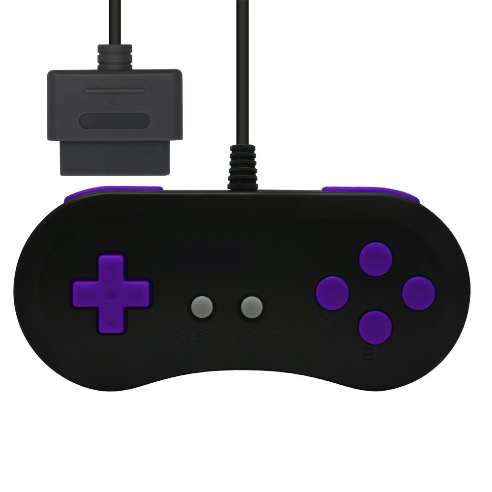 16Bit Controller for Super Famicom (Black x Purple) for Super Famicom ...