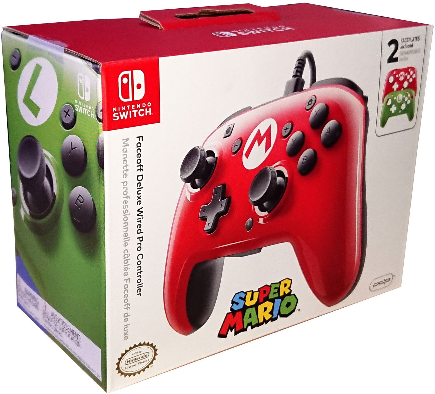 Faceoff Deluxe Wired Pro Controller for Nintendo Switch (Mario) for ...