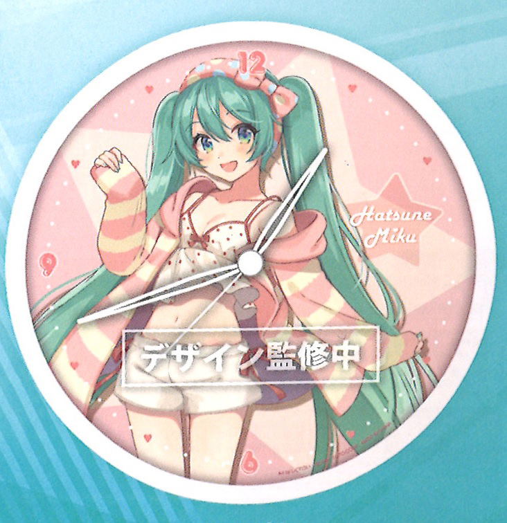 Hatsune Miku Original Illustration Wall Clock (B)