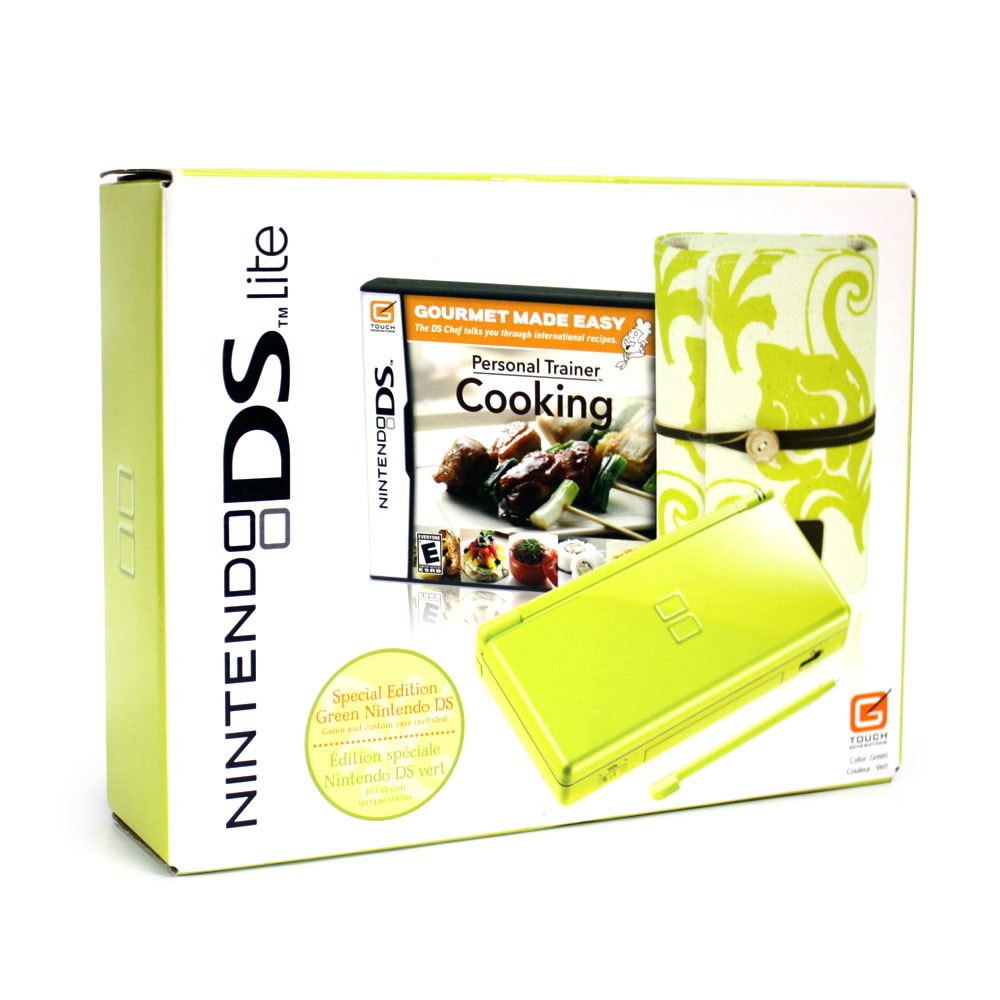 Nintendo DS Lite Green Spring Bundle (w/Personal Trainer: Cooking)