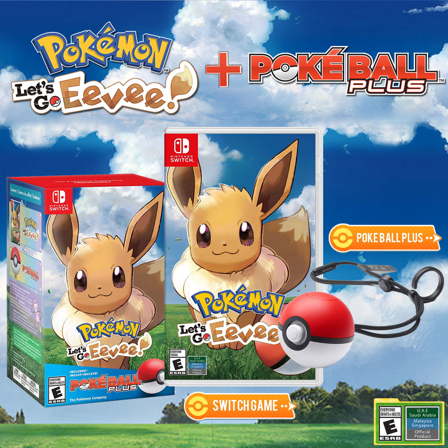 Pokemon: Let's Go, Eevee! + Poke Ball Plus Pack